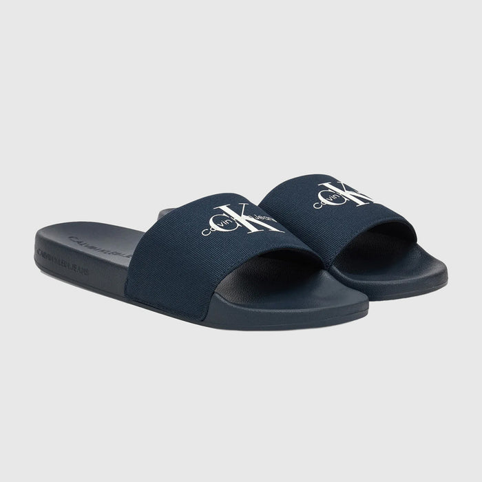 Calvin Klein Monogram Slide - Navy |ThirdBaseUrban