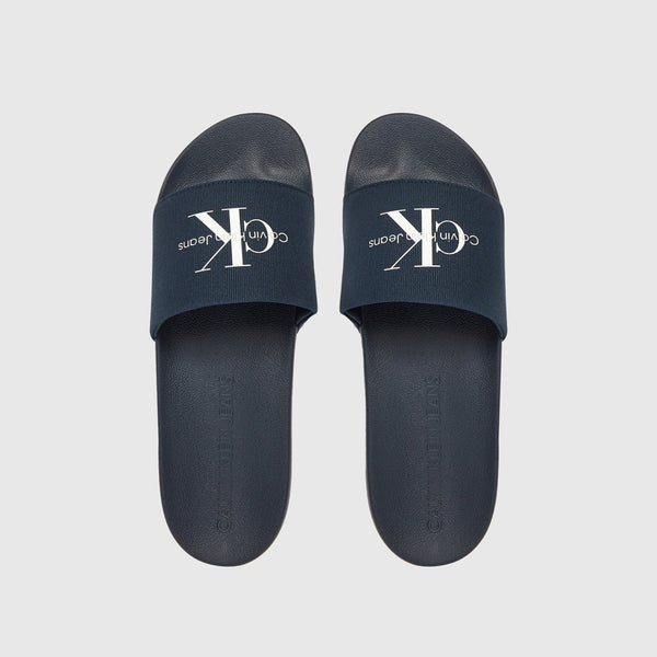 Calvin Klein Monogram Slide - Navy |ThirdBaseUrban