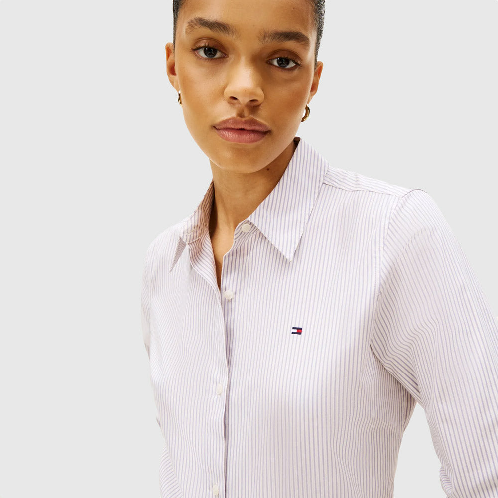 Tommy Hilfiger Poplin Regular Shirt - Lavendar |ThirdBaseUrban
