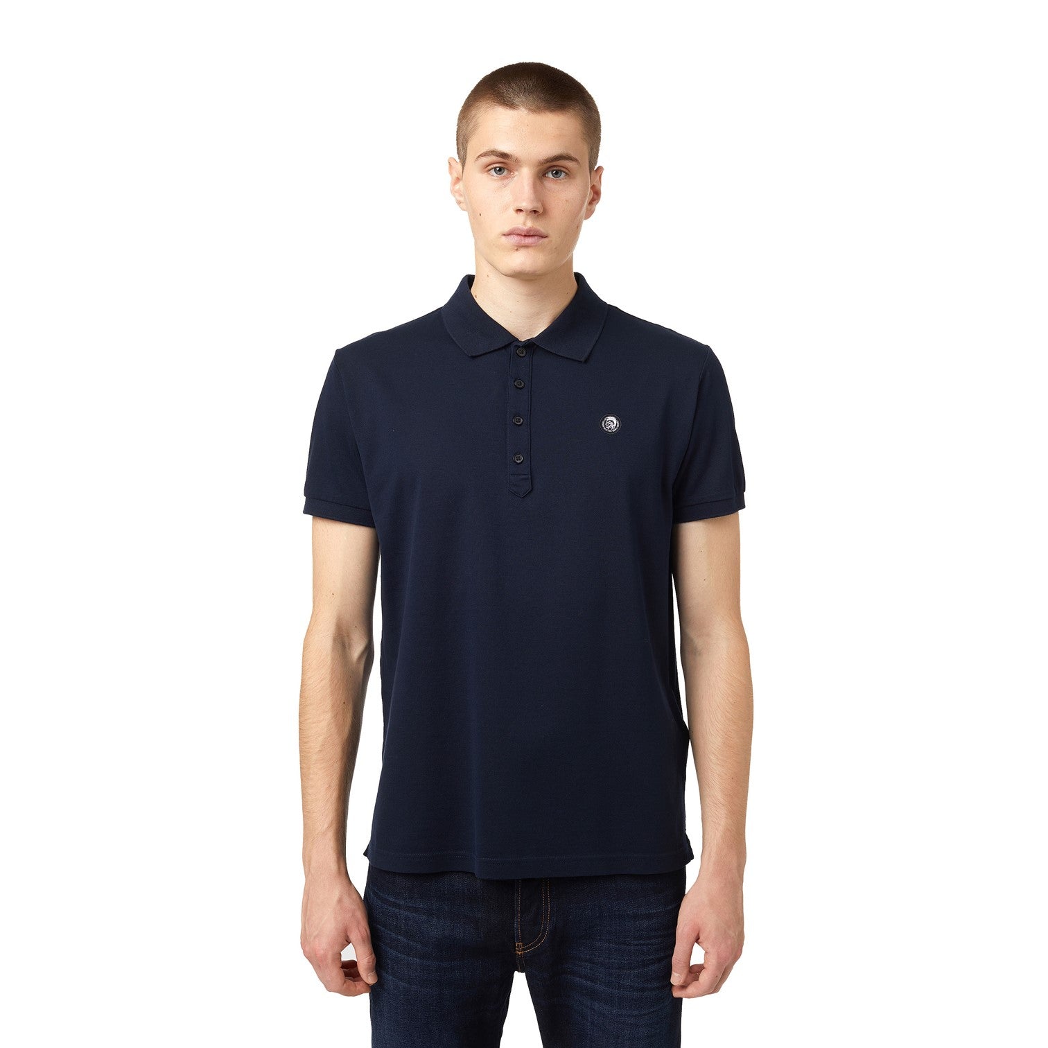 DIESEL Mohawk Logo Polo Shirt Black | Third Base Urban