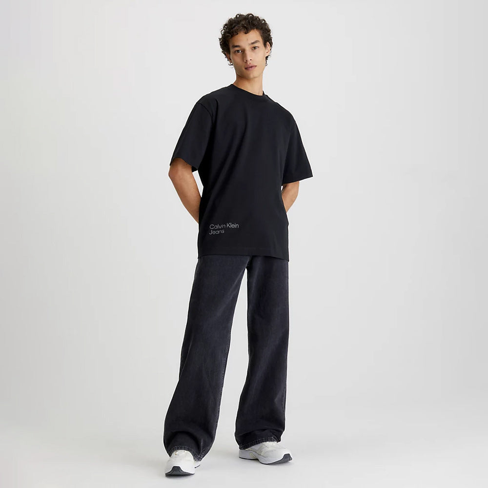 Calvin Klein Blurred Colored Address T-Shirt - Black |ThirdbaseUrban