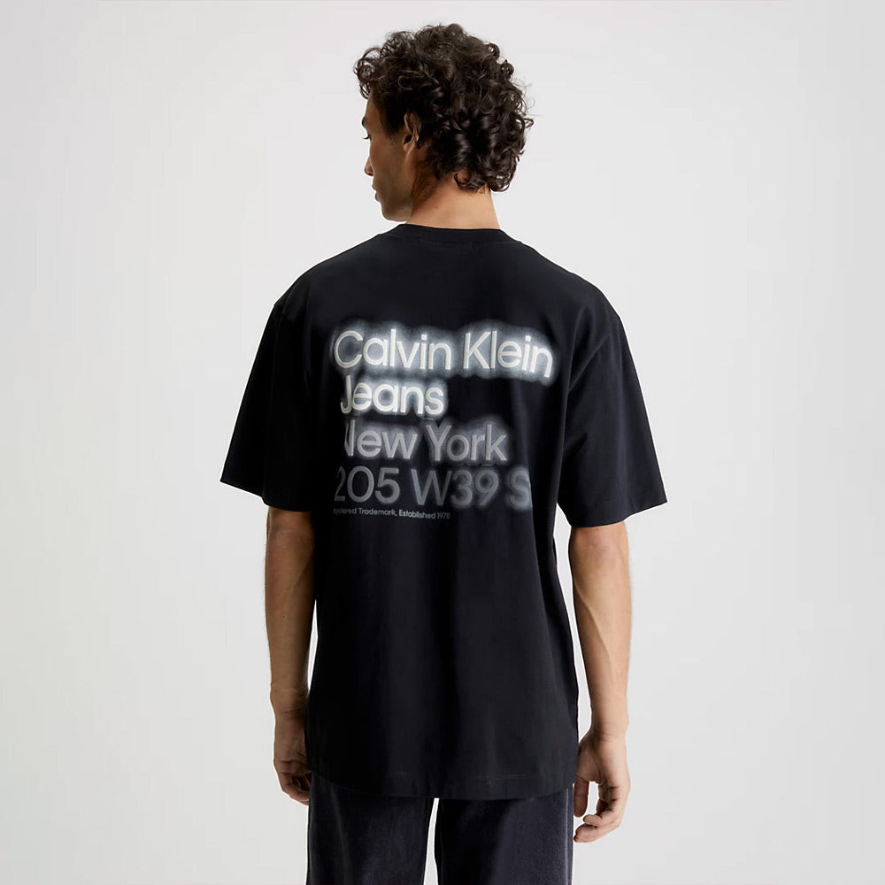 Calvin Klein Blurred Colored Address T-Shirt - Black |ThirdbaseUrban