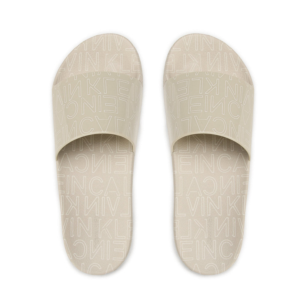 Calvin Klein Pool Slide Rubber - Beige |ThirdBaseUrban