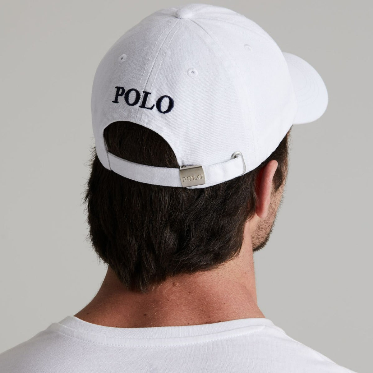 POLO Classic White Embroidered Peak Cap