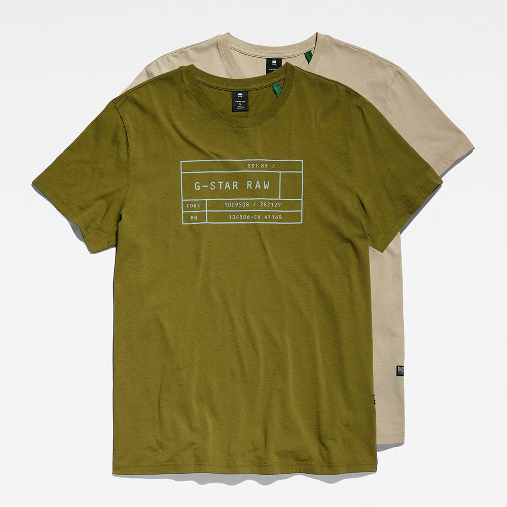 G-Star 2 Pack Graphic T-Shirt - Green |ThirdBaseUrban