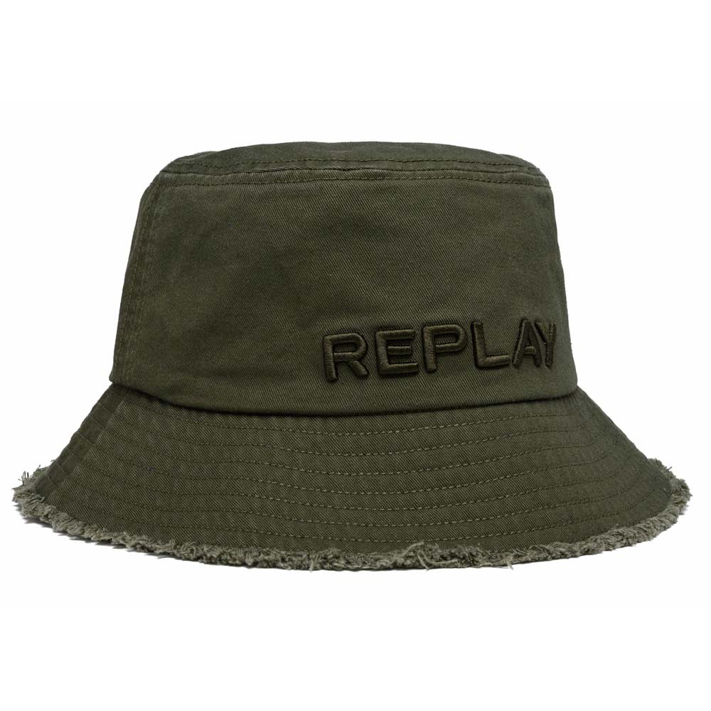 REPLAY Bucket Hat With Cotton Twill - Dark Green|ThirdbaseUrban